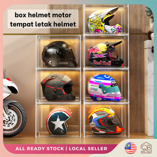 Full Transparent Handbag Storage Box Helmet Storage Box Helmet Display ...