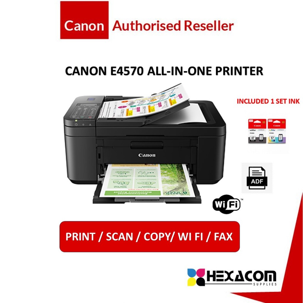 Canon Pixma E4570 All-In-One Wi-Fi Inkjet Printer | Shopee Malaysia