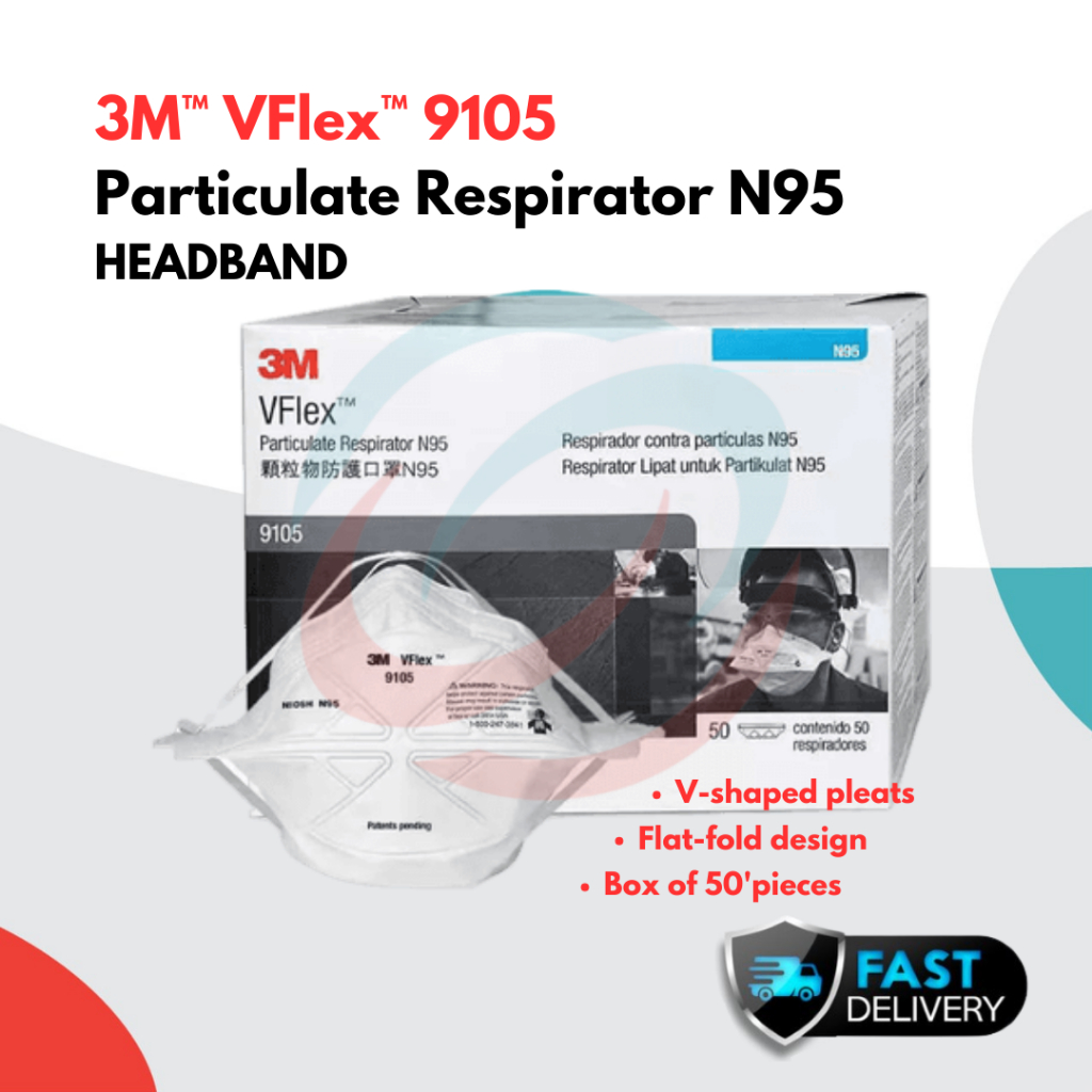 Maschera 3m Dust Mask N95 25-Pack 3M VFlex N95 Particulate Respirator ...