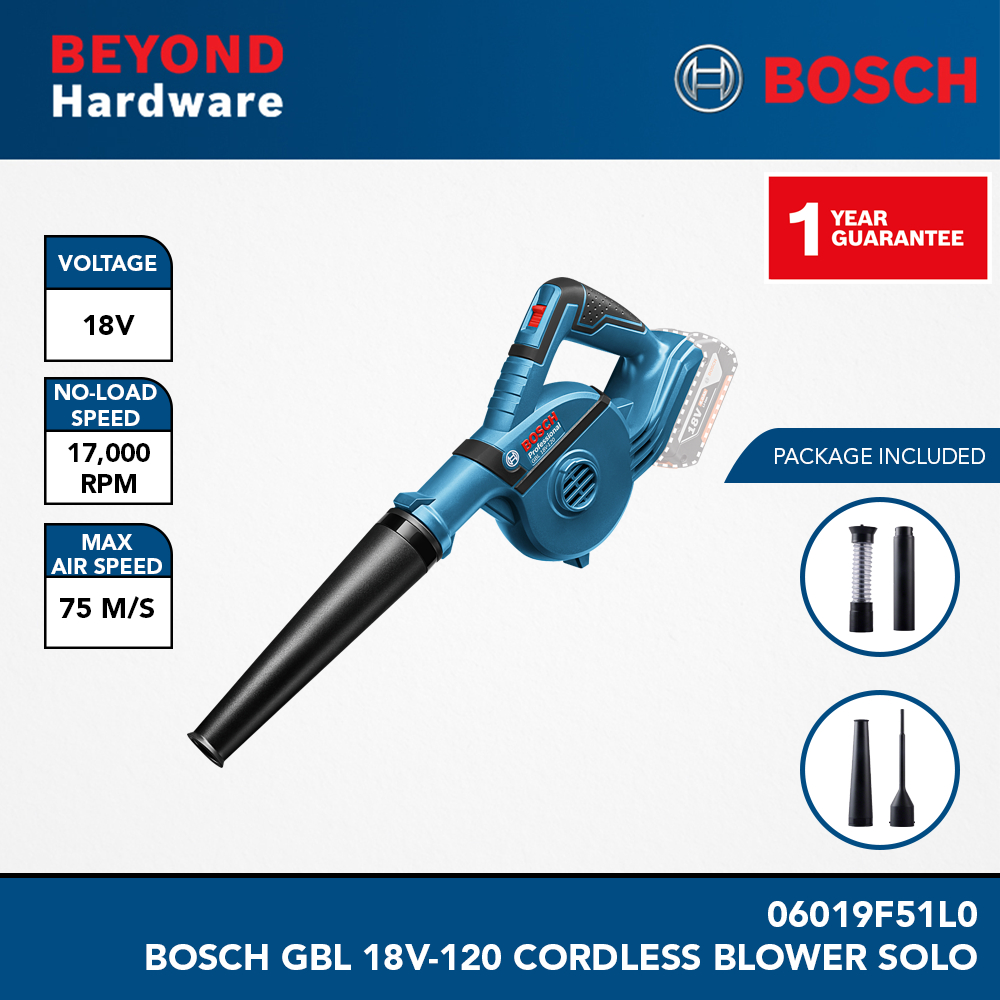 BOSCH Professional GBL 18V-120 Cordless Blower SOLO (Without Battery & Charger) - 06019F51L0 ...