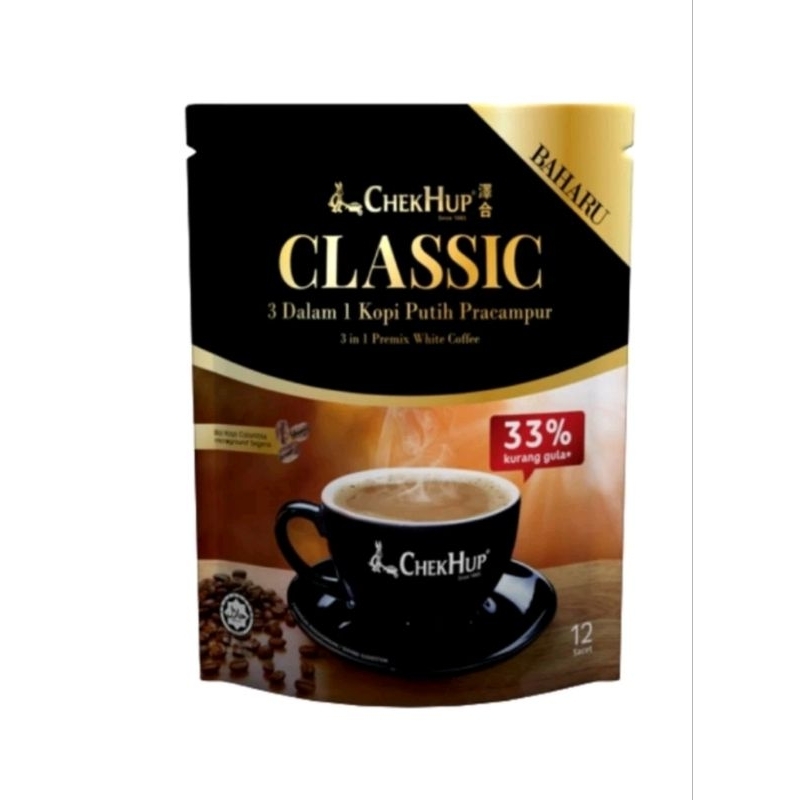 Chek Hup 3 in 1 Classic White Coffee (37g x 12s) | Shopee Malaysia