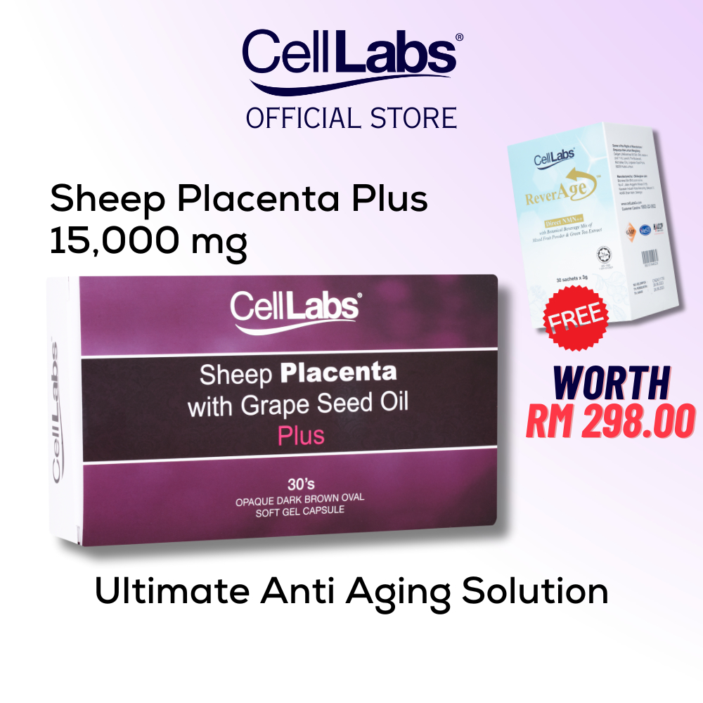CellLabs Sheep Placenta 15,000mg [Free NMN ReverAge 30's] EXP 12/2026 ...