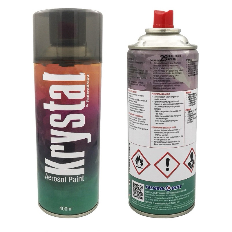 KRYSTAL AEROSOL SPRAY PAINT CAT MOTOR COVER SET 400ML STANDARD SPRAY ...