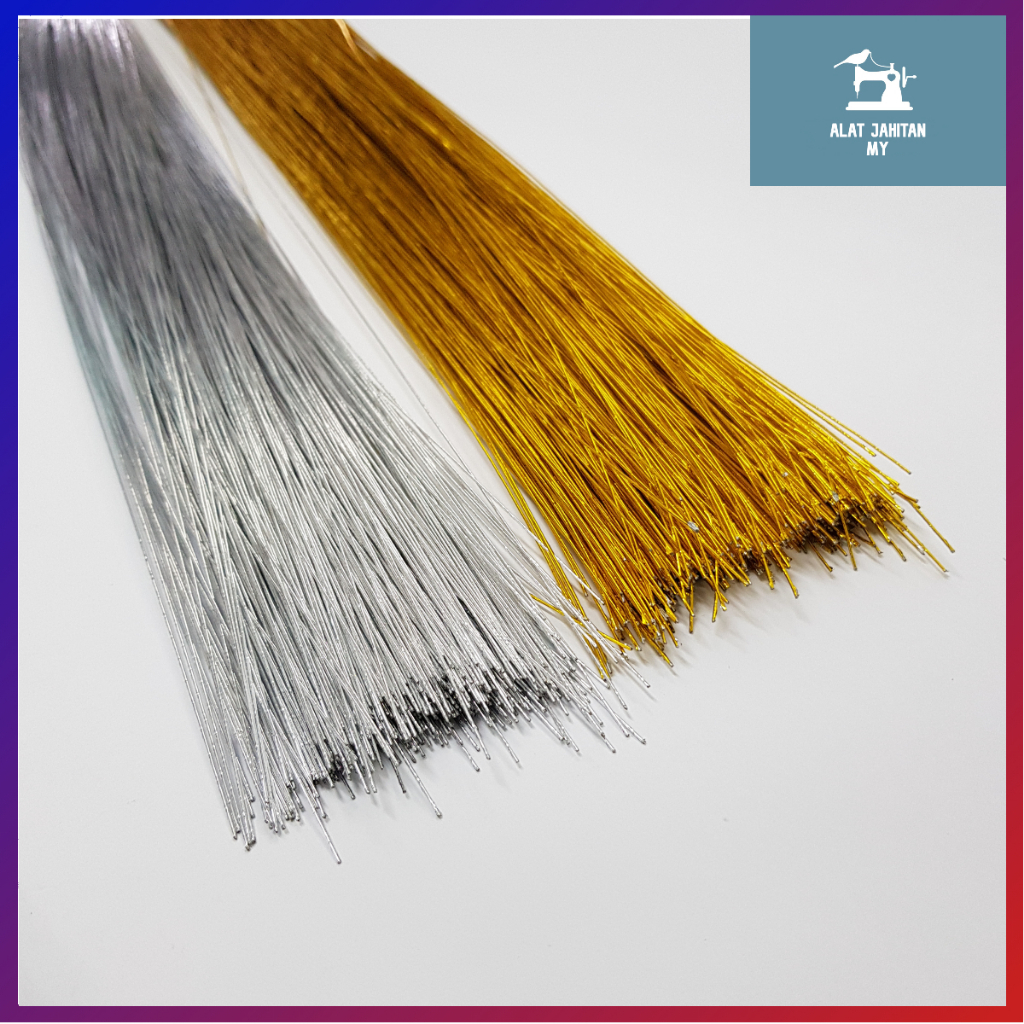 Metal Wire / Stocking Wire 0.5mm | Dawai Bunga | Silver Gold / Emas ...