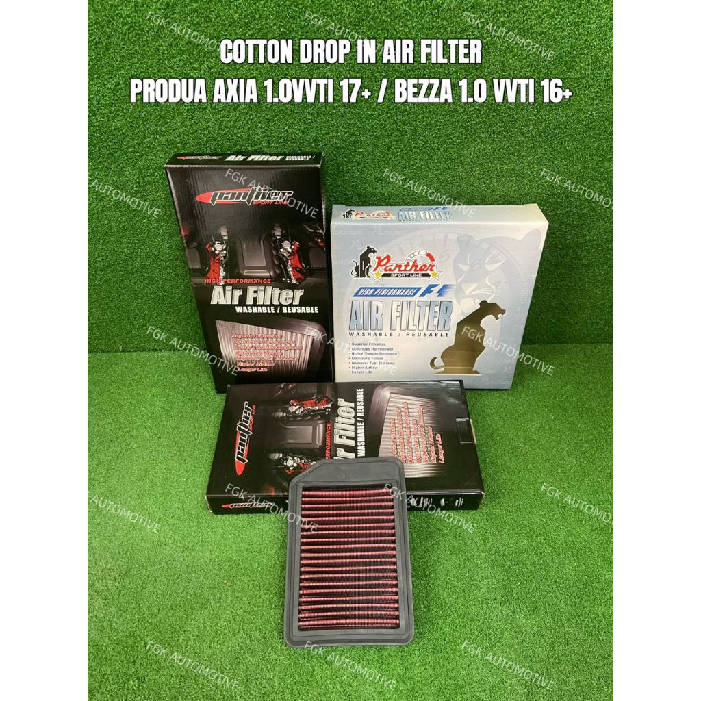 Bezza 1.0 1.3 2016+ Axia 17 - 22 Washable Drop in Air Filter ...