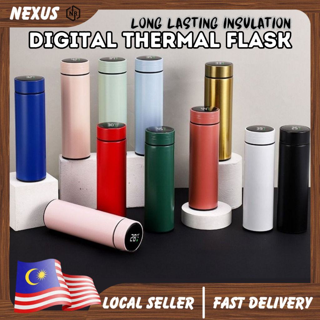 NEXUS Digital Thermal Flask 304 Stainless steel Smart Flask Vacuum Thermal Flask 500ml Thumbler ...