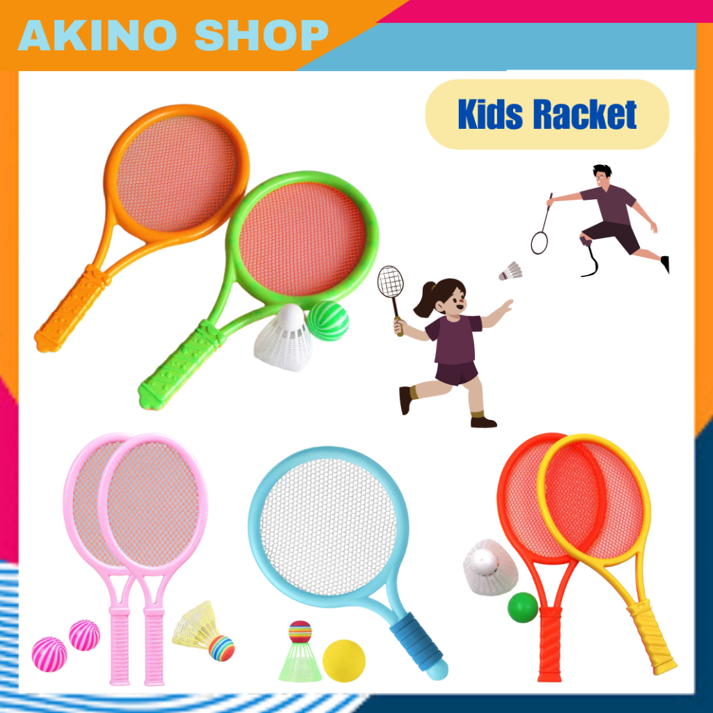 Badminton Tennis & Squash Racket For Kids Toy Colourful Racket ...