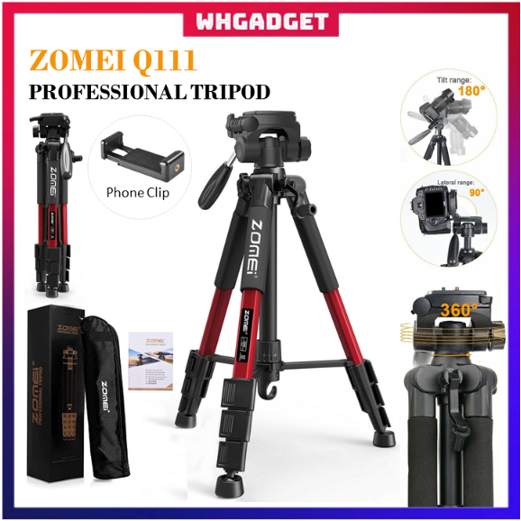 Zomei Aluminum Q111 Professional Travel Portable Aluminum Tripod With ...
