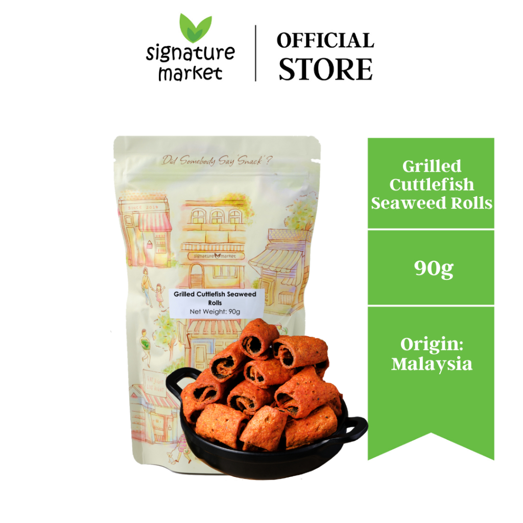 Signature Market Grilled Cuttlefish Seaweed Rolls (90g) | Shopee Malaysia