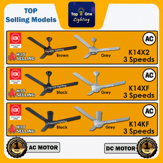 KDK K14X2 / KDK K14XF / KDK K14KF 56'' 3 Blades AC Motor Ceiling Fan ...
