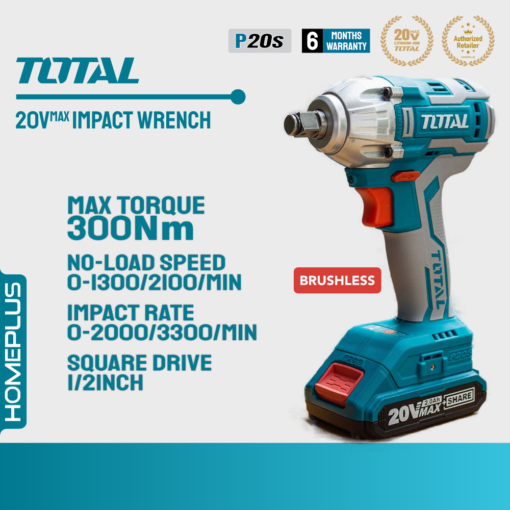 Homeplus Total TIWLI2001 Li-ion 20V 300Nm Brushless Motor Cordless ...