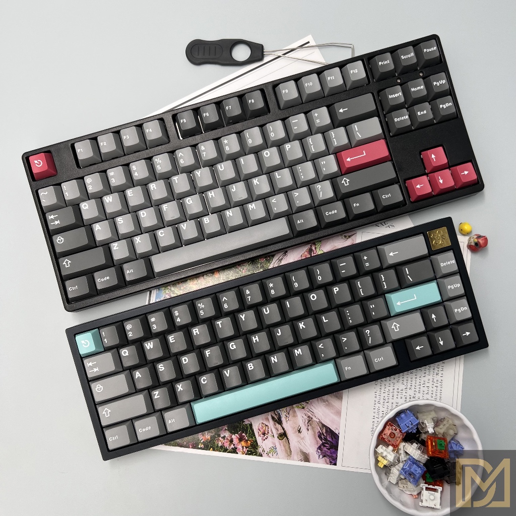 [LOCAL STOCK] Modern Dolch Dark Keycap ABS Cherry Profile Double Shot ...