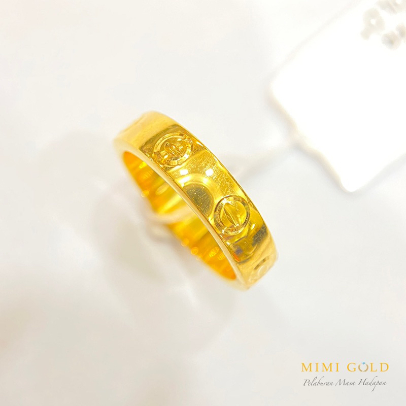 Cincin Belah Rotan Cartier Emas 916 (upd) | Shopee Malaysia