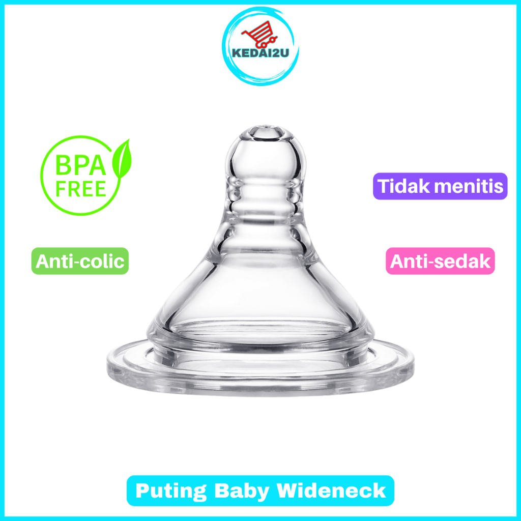 Mamababy Puting Baby Bottle Nipple teat Wideneck Puting Botol Susu ...