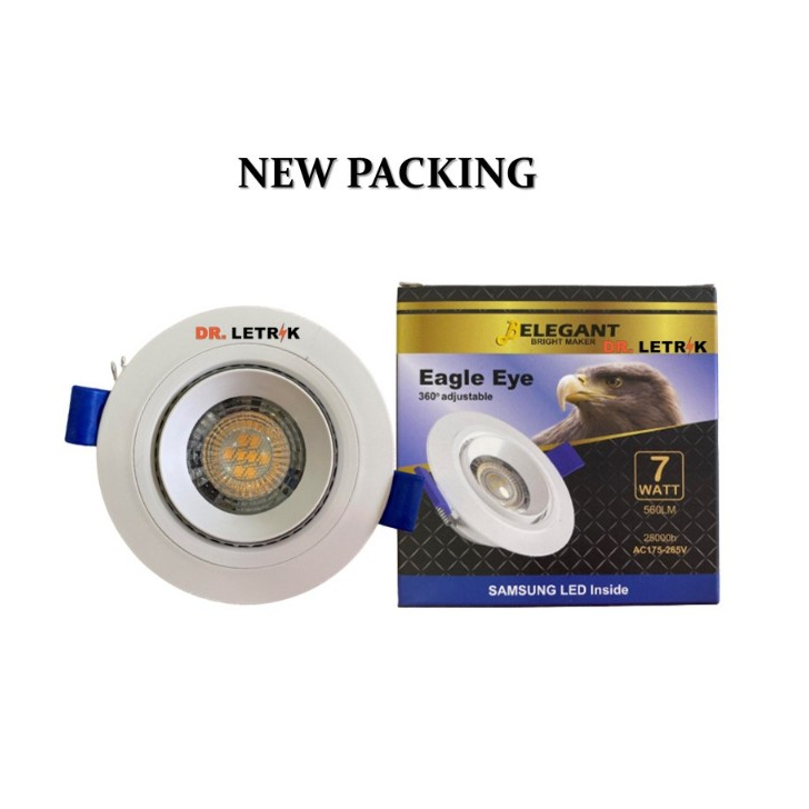 Belegant 7W LED Eye Ball Casing (Round + Samsung LED Chip) Warm White ...