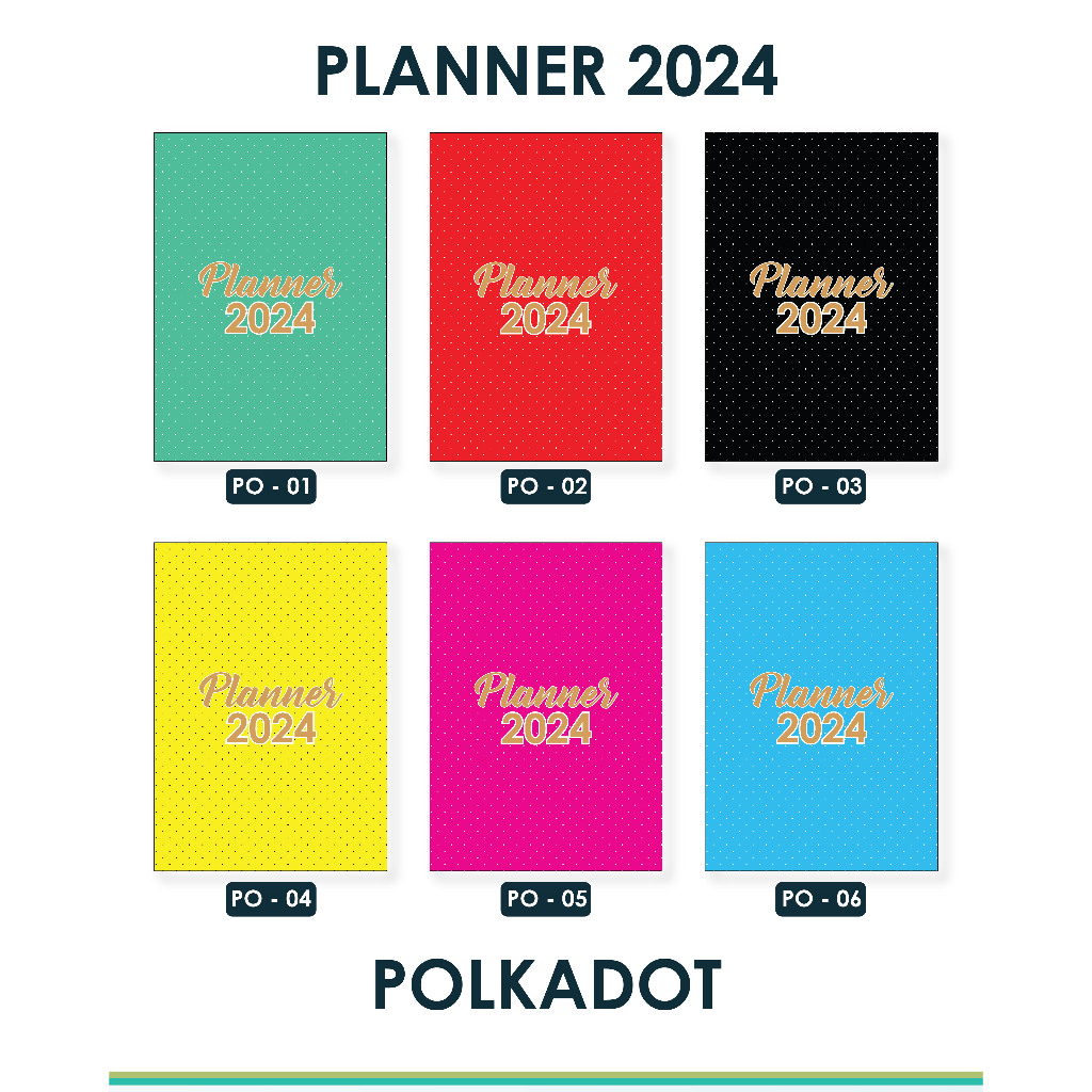 [A4 SIZE] Planner Booklet 2024 POLKADOT A4 SIZE | Simple Planner Book ...