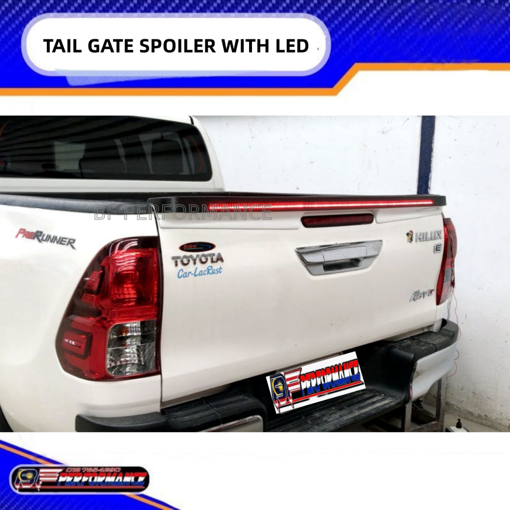 TAIL GATE SPOILER WITH LED BRAKE SIGNAL DAY LIGHT V2 | Shopee Malaysia