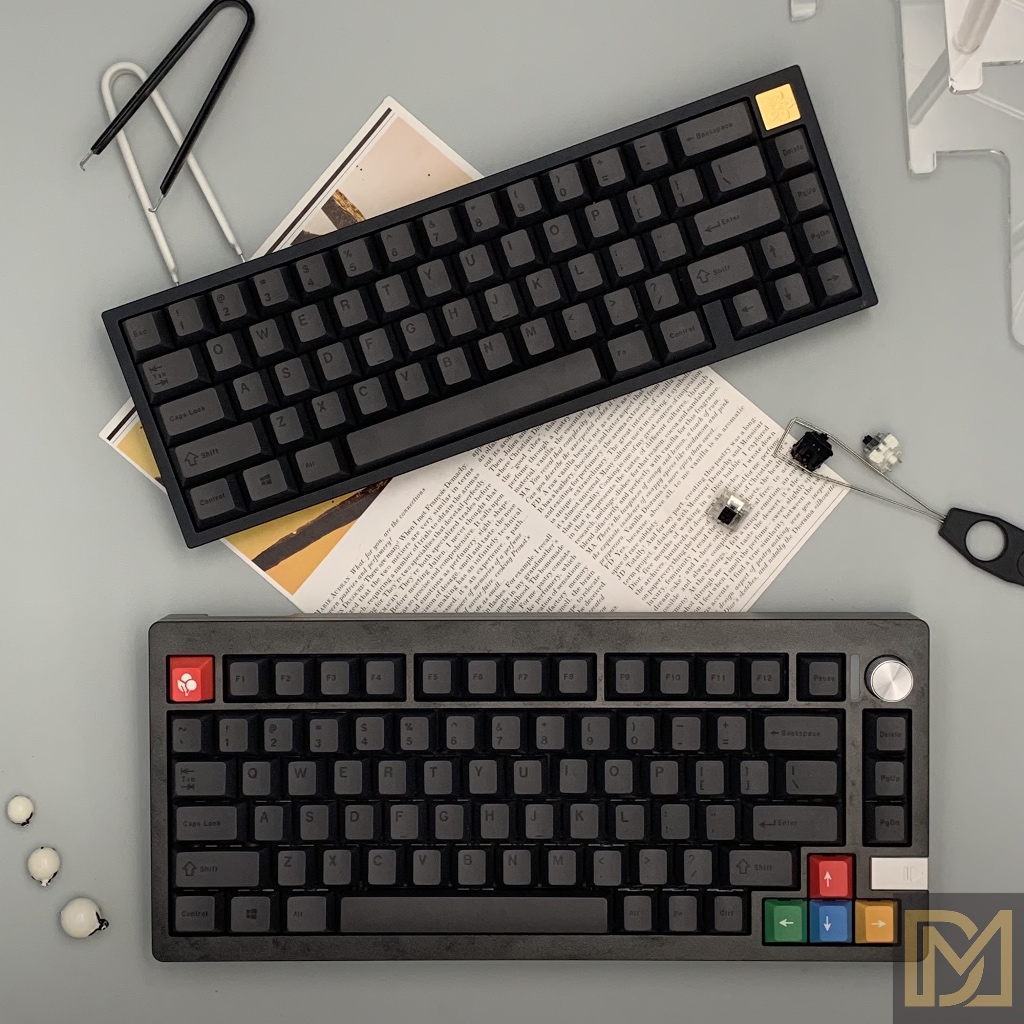 [LOCAL STOCK] Grey on Black Keycap PBT Cherry Profile Dye Sub Keycaps ...