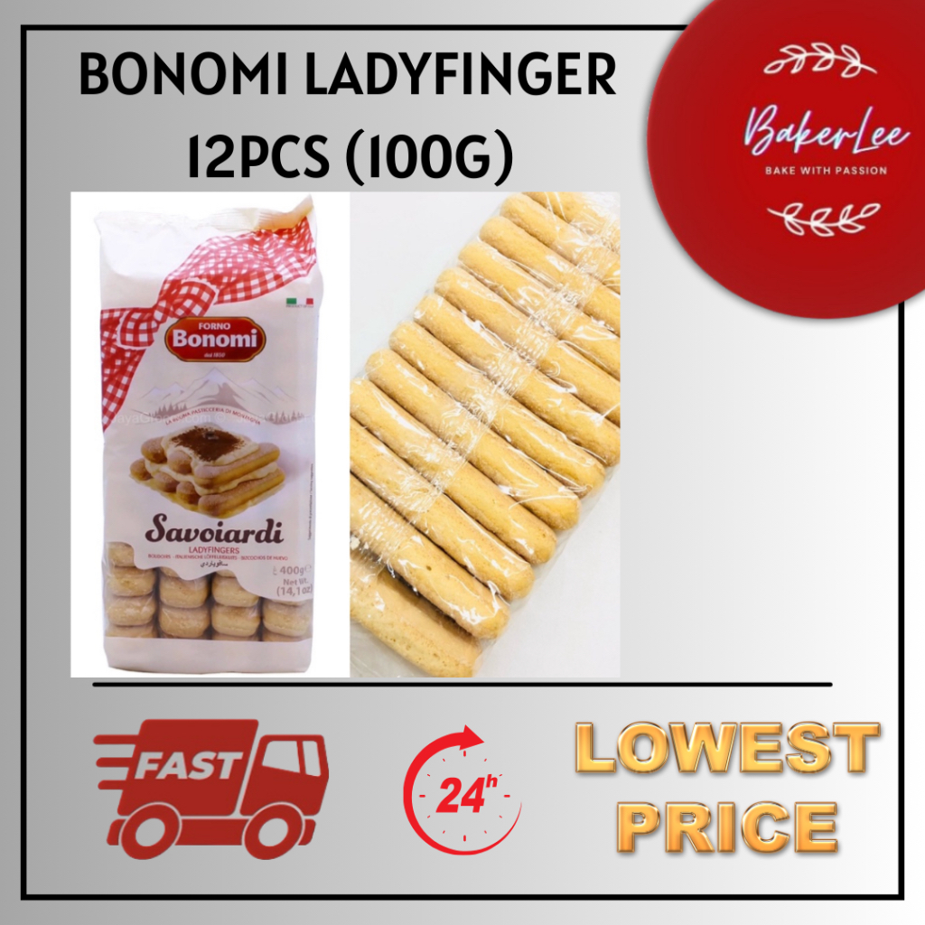 BONOMI LADY FINGER BISCUITS 12PCS (100G) 手指饼干 [TIRAMISU] | Shopee Malaysia
