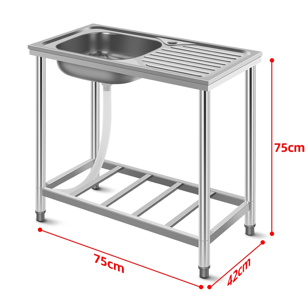 Kitchen Sink 304 Stainless Steel Single Sink With Bracket Simple Sink ...