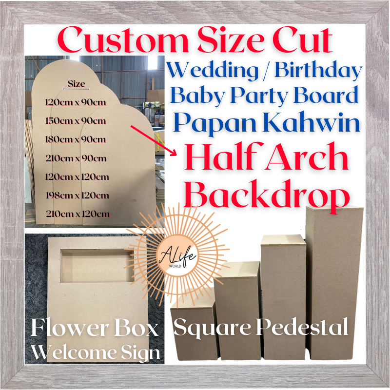 ALife Besar Murah Wedding Backdrop Grad A Half Arch Cheap Kahwin ...
