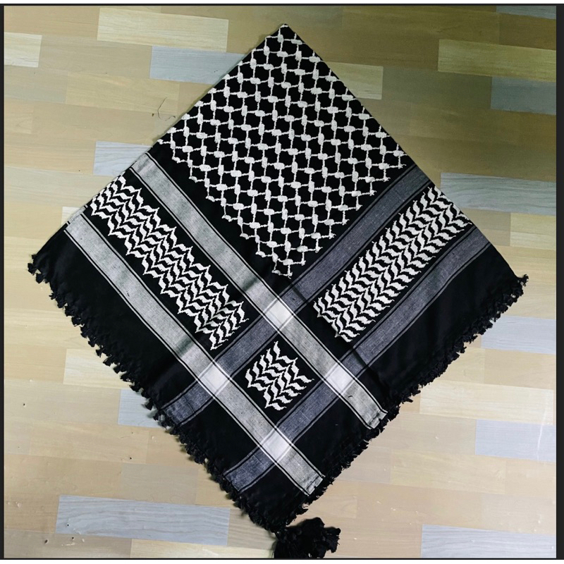 serban arafat hitam putih color baru kain cotton 💯 Orginal | Shopee ...