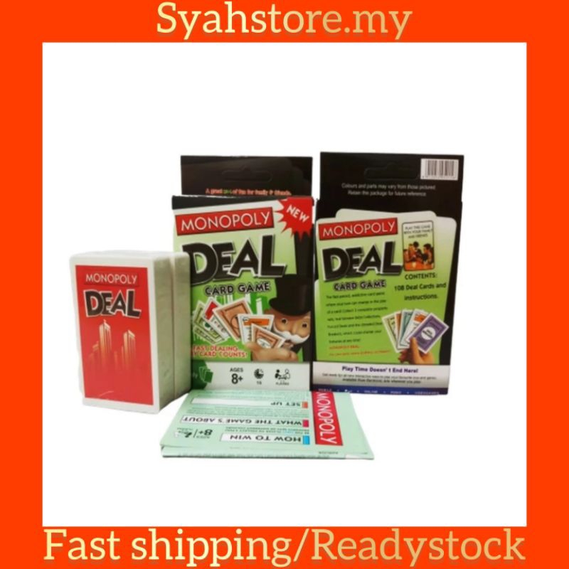 Monopoly Deal Card Game English Version | Shopee Malaysia