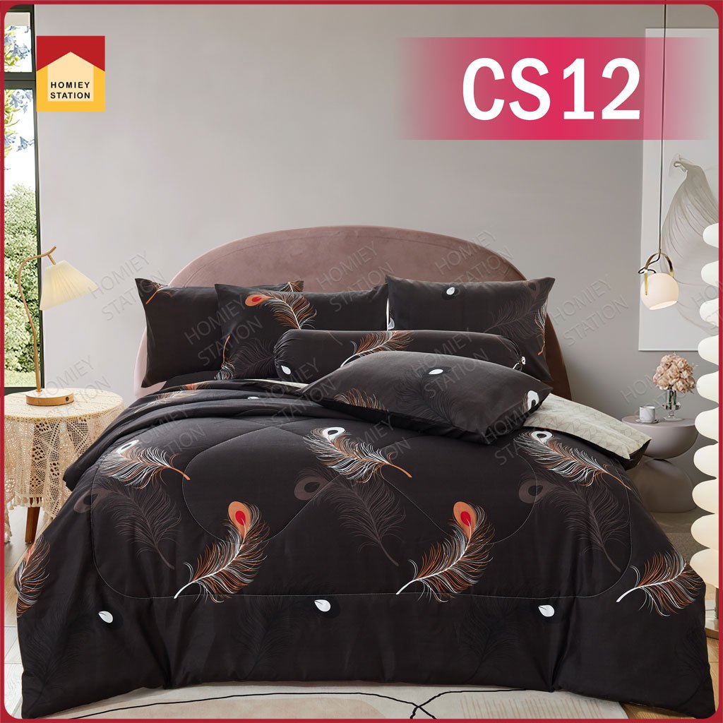 7IN1 Comforter Set Cadar with Selimut Bercorak Super Single/Queen/King ...