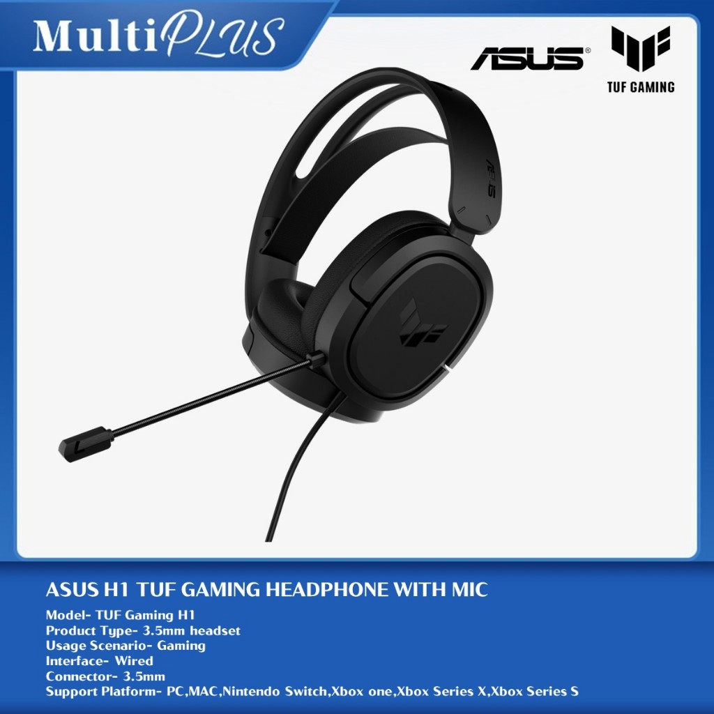 ASUS H1 TUF GAMING HEADPHONE WITH MIC | Shopee Malaysia