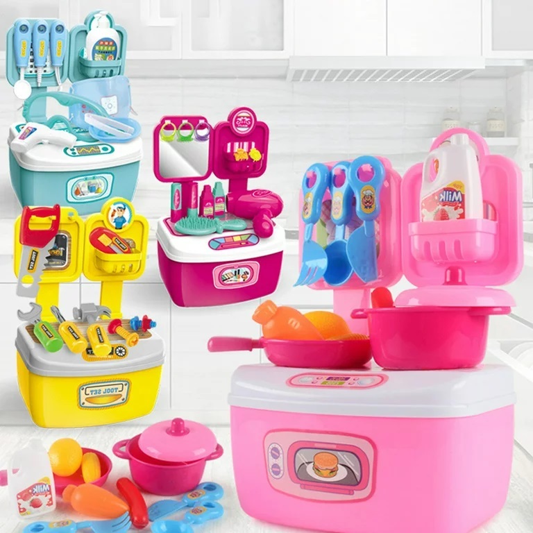 Luxury Kitchen Set Cooking Toy with Briefcase and Accessories | Shopee ...