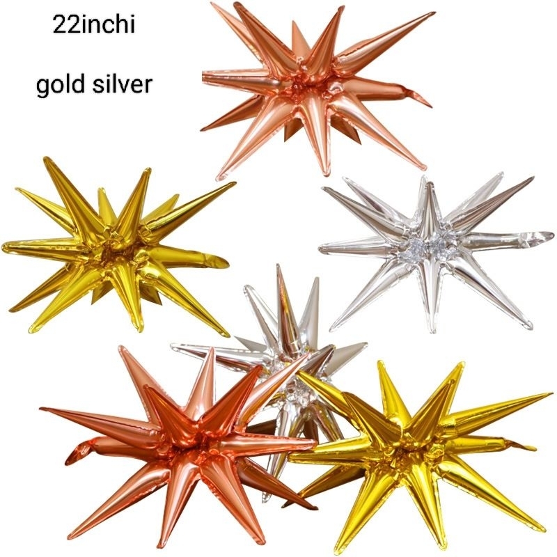 22-inch 27-inch conjoined explosive star aluminum film balloons wedding ...