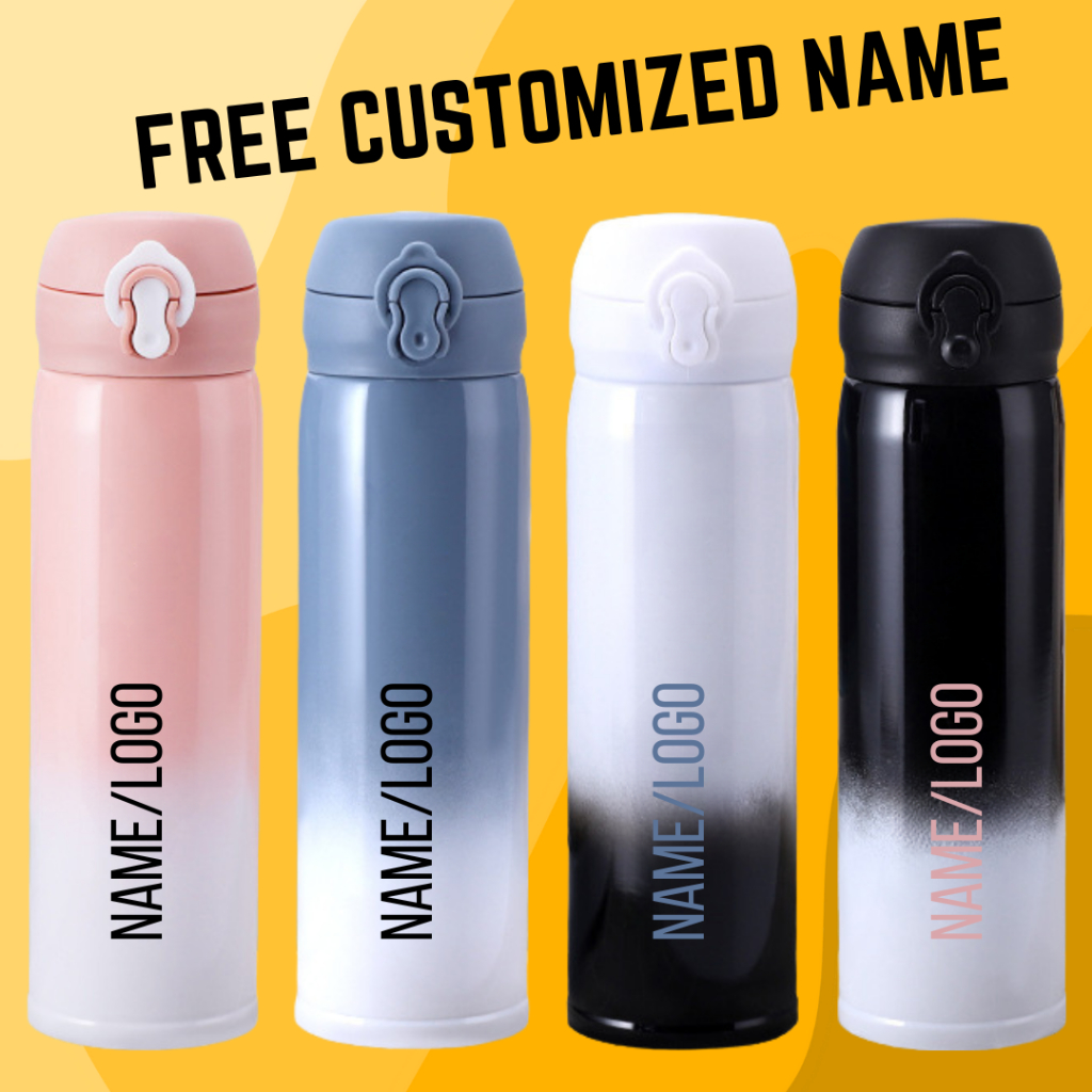 ANGEL 500ML Creative Gradient Thermos Double Wall Stainless Steel ...