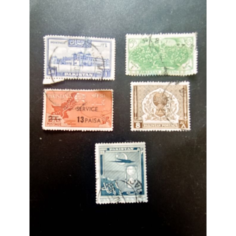 PA14 Pakistan older stamps 5 different mixed used | Shopee Malaysia