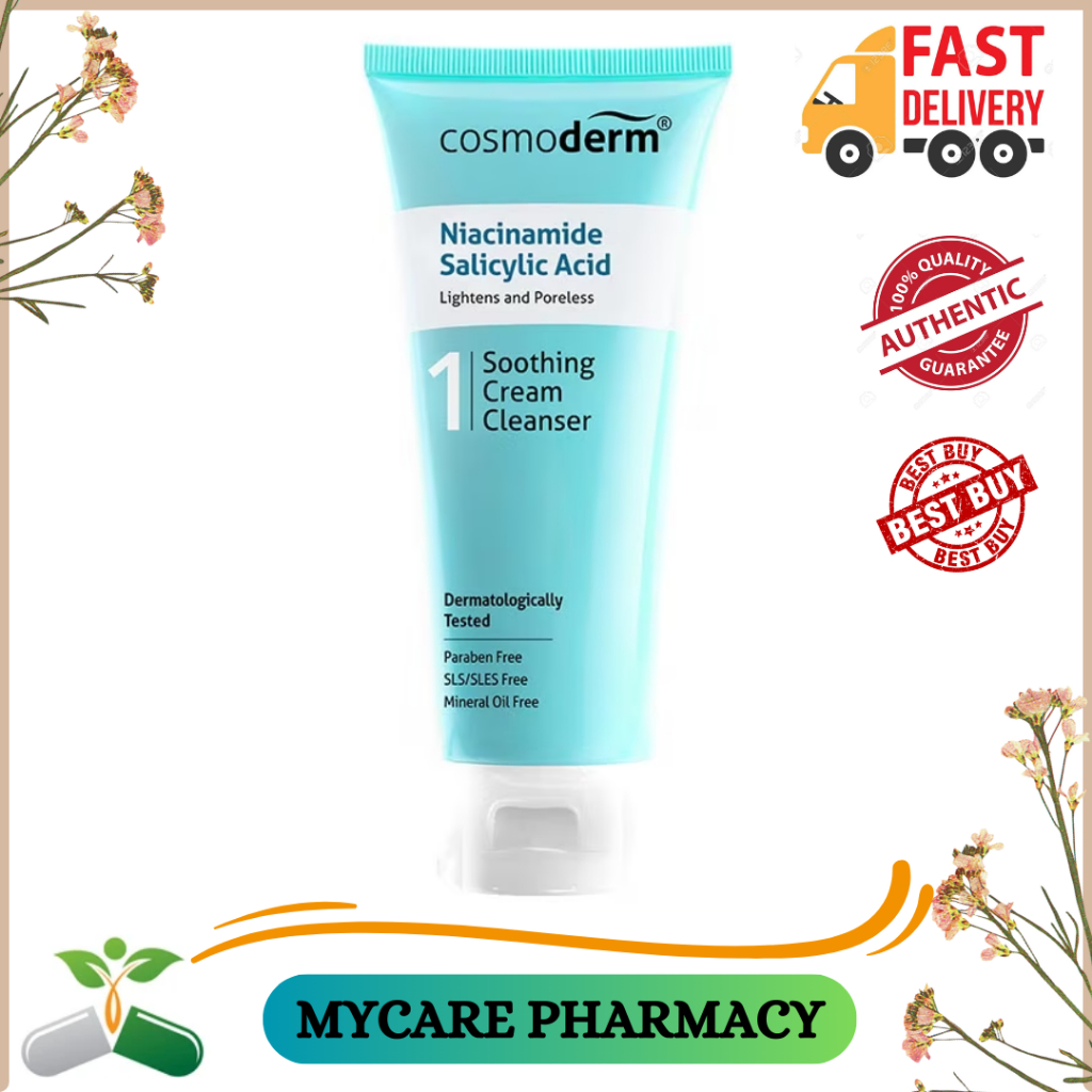 Cosmoderm Niacinamide Salicylic Acid Soothing Facial Cleanser [125ml ...