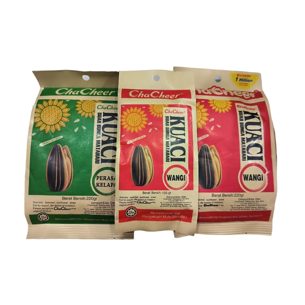 ChaCheer Kuaci Sunflower Dried Fruit Flavours Spiced / Coconut ( 100grm ...