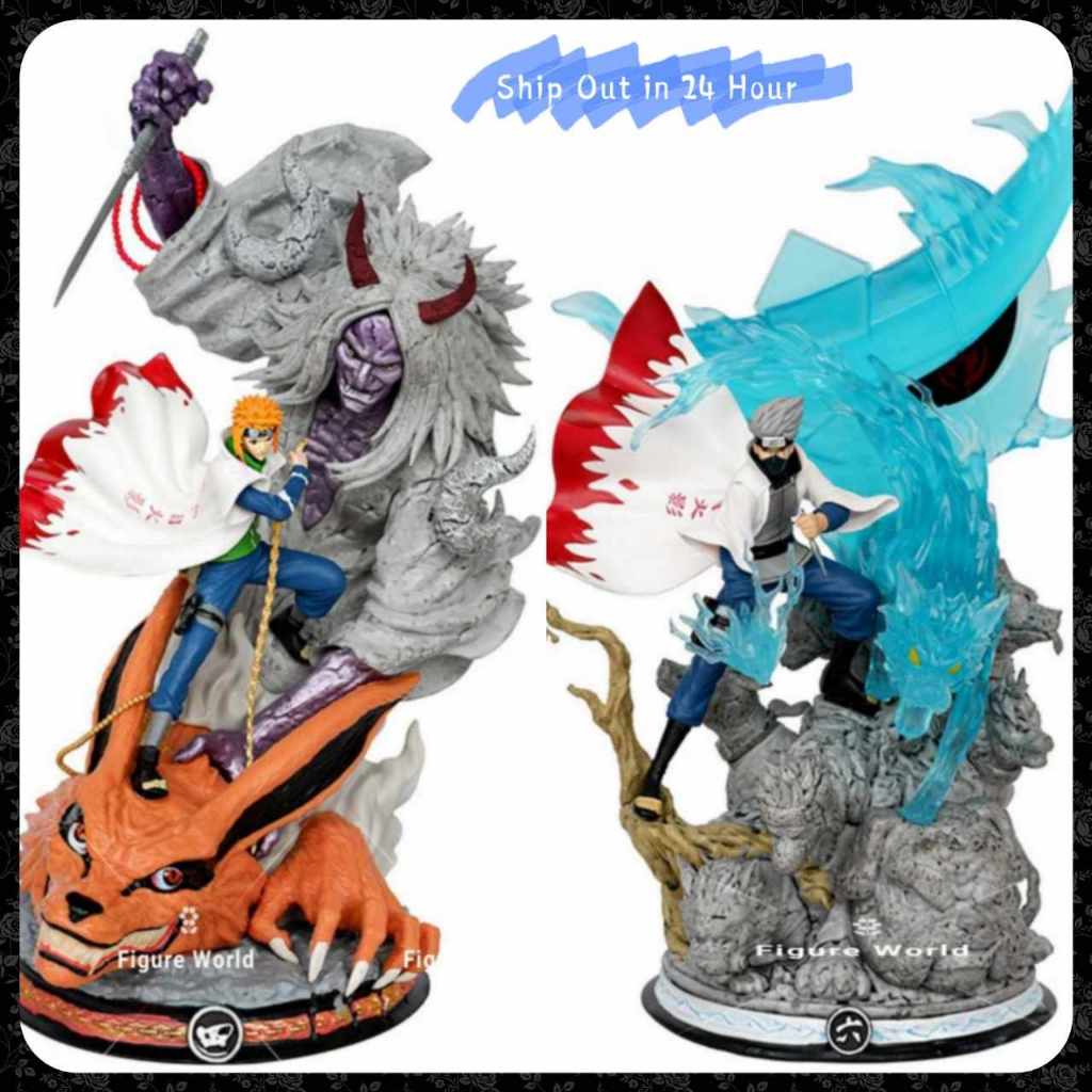 READY STOCK30CM NARUTO CS HOKAGE KAKASHI MINATO KURAMA SUSANOO FIGURE ...