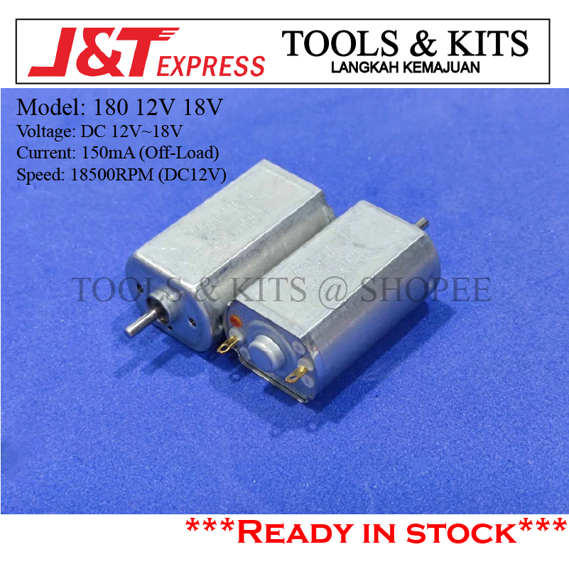 Mini DC Motor 180 DC 12V 18V 24V 0.15A 18500RPM High Speed for DIY ...