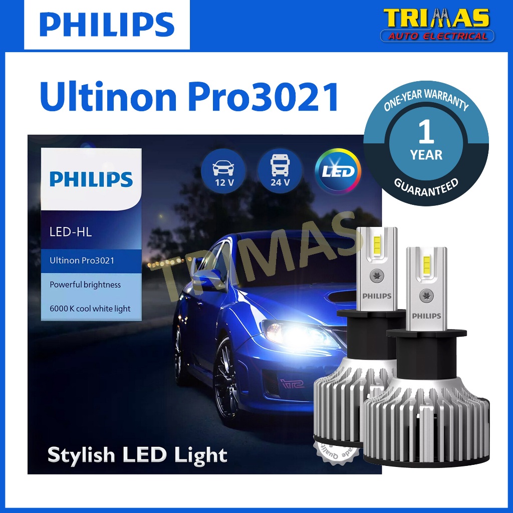 Philips Ultinon Essential LED Pro3021 H1 H4 H7 HB3 HB4 HIR2 H8 H11 H16 ...