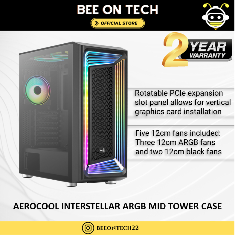 AEROCOOL INTERSTELLAR - ARGB MID TOWER CASE - ART MEETS PC - GAMING PC ...