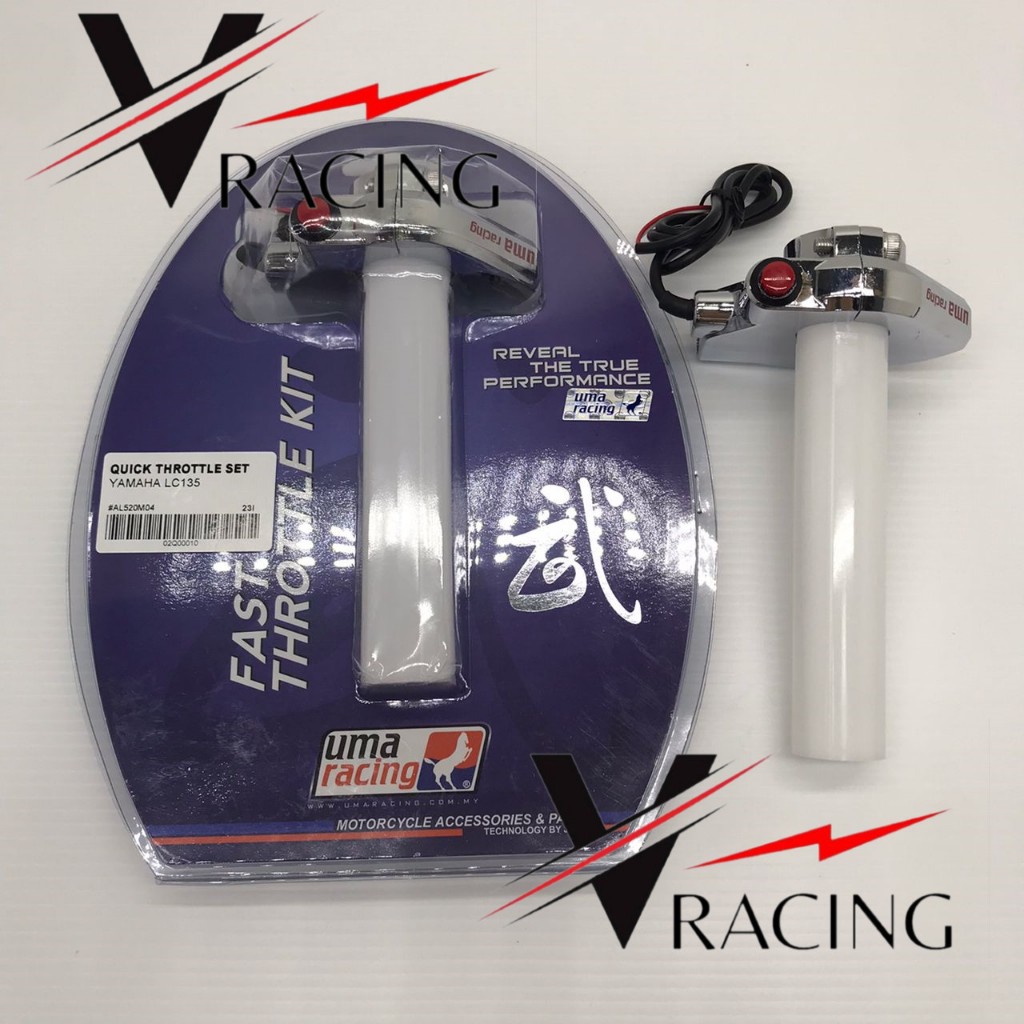 UMA Racing Fast Throttle Pipe Y15ZR/LC135/SRL115/EX5/Y125 Black/Chrome ...