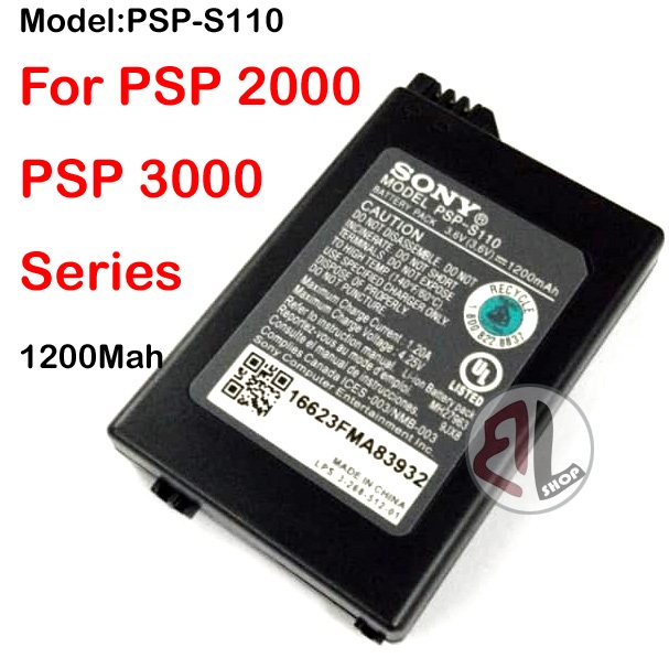 Original Quality PSP-S110 Battery 1200mAh For Psp 2000 / 3000 Series ...