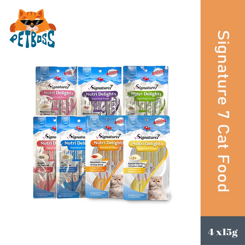 Signature 7 Nutri Delights Superfood Puree / Premium Cat Treats / Cat ...