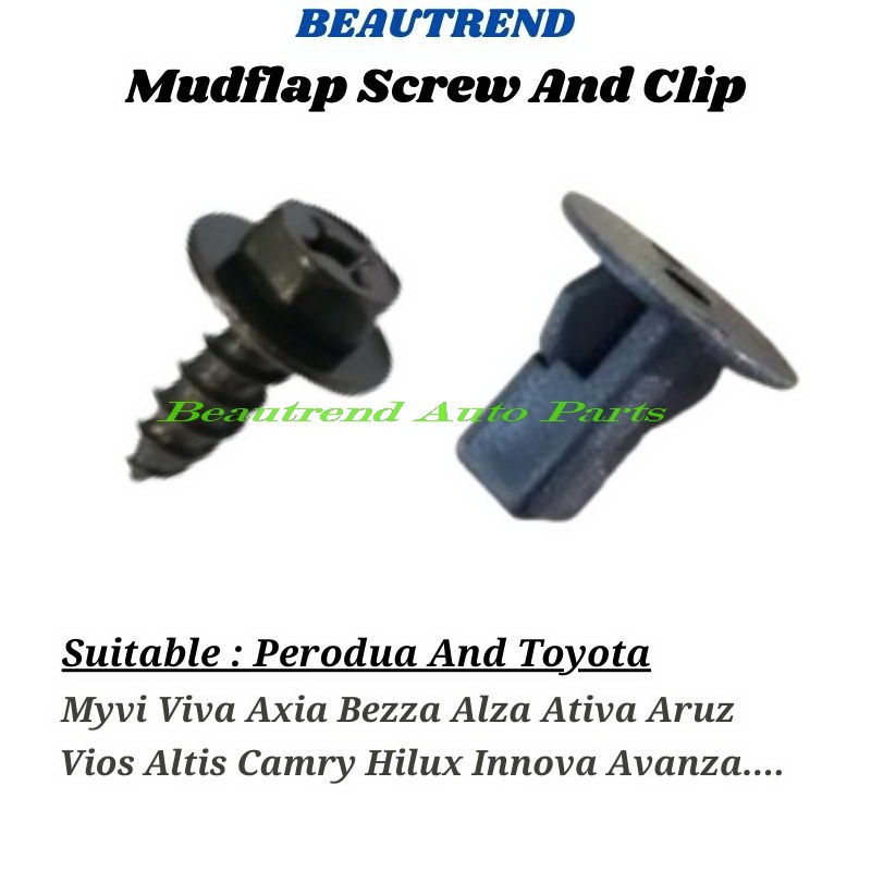 Fender Liner Mudflap Clip And Skru Screw Myvi Viva Axia Bezza Alza ...