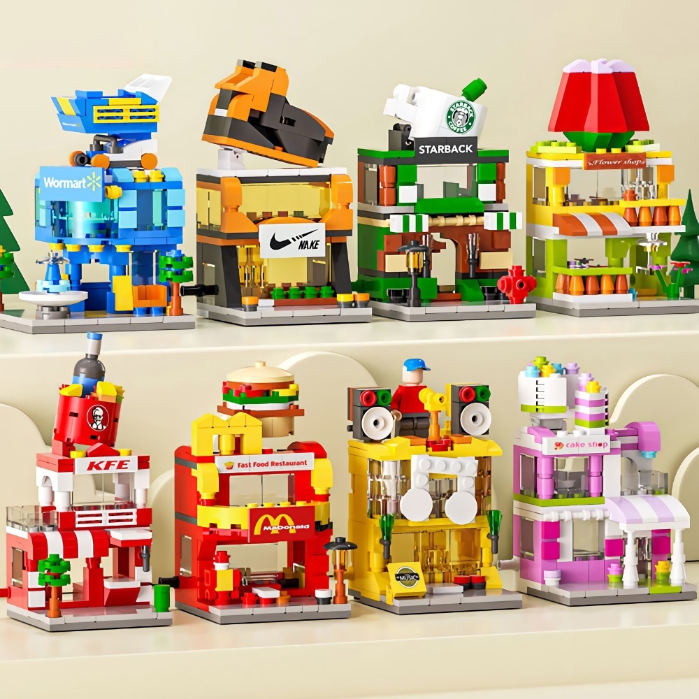 Lele Brother Mini City Street View Building Brick Architecture Model ...
