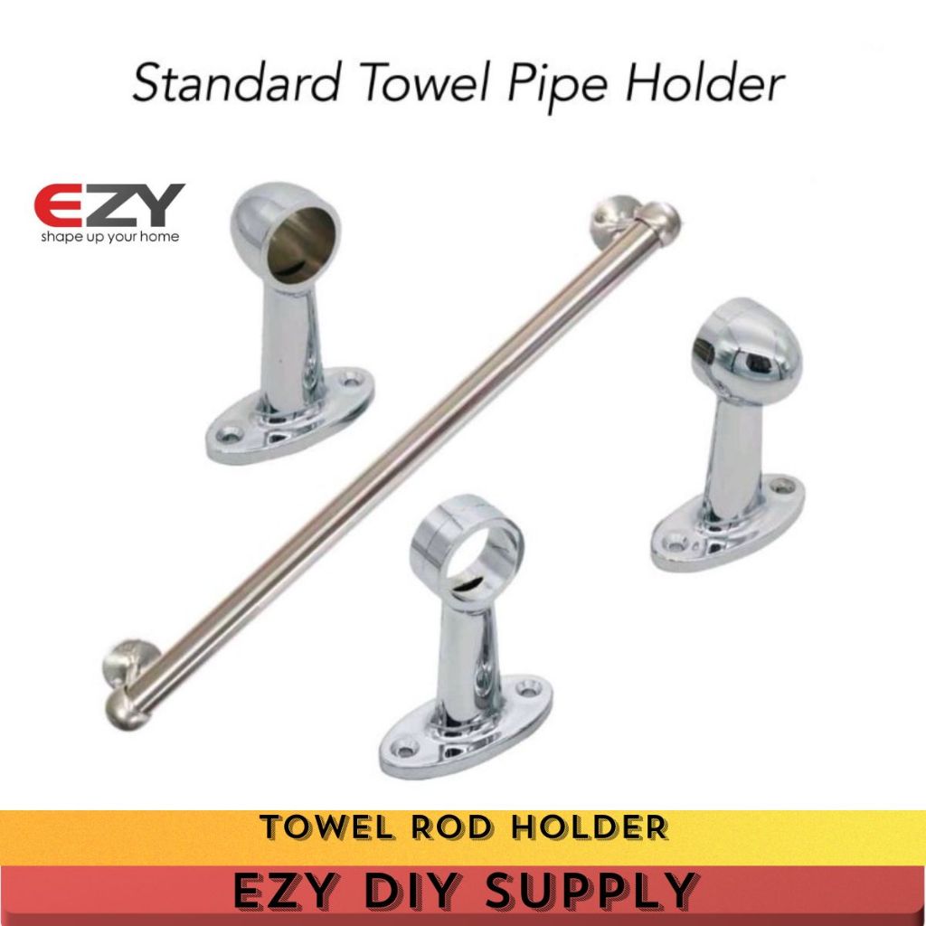 2PCS Towel Rod Bracket 3/4" (END TYPE / CENTER HOLLOW) with screw ...