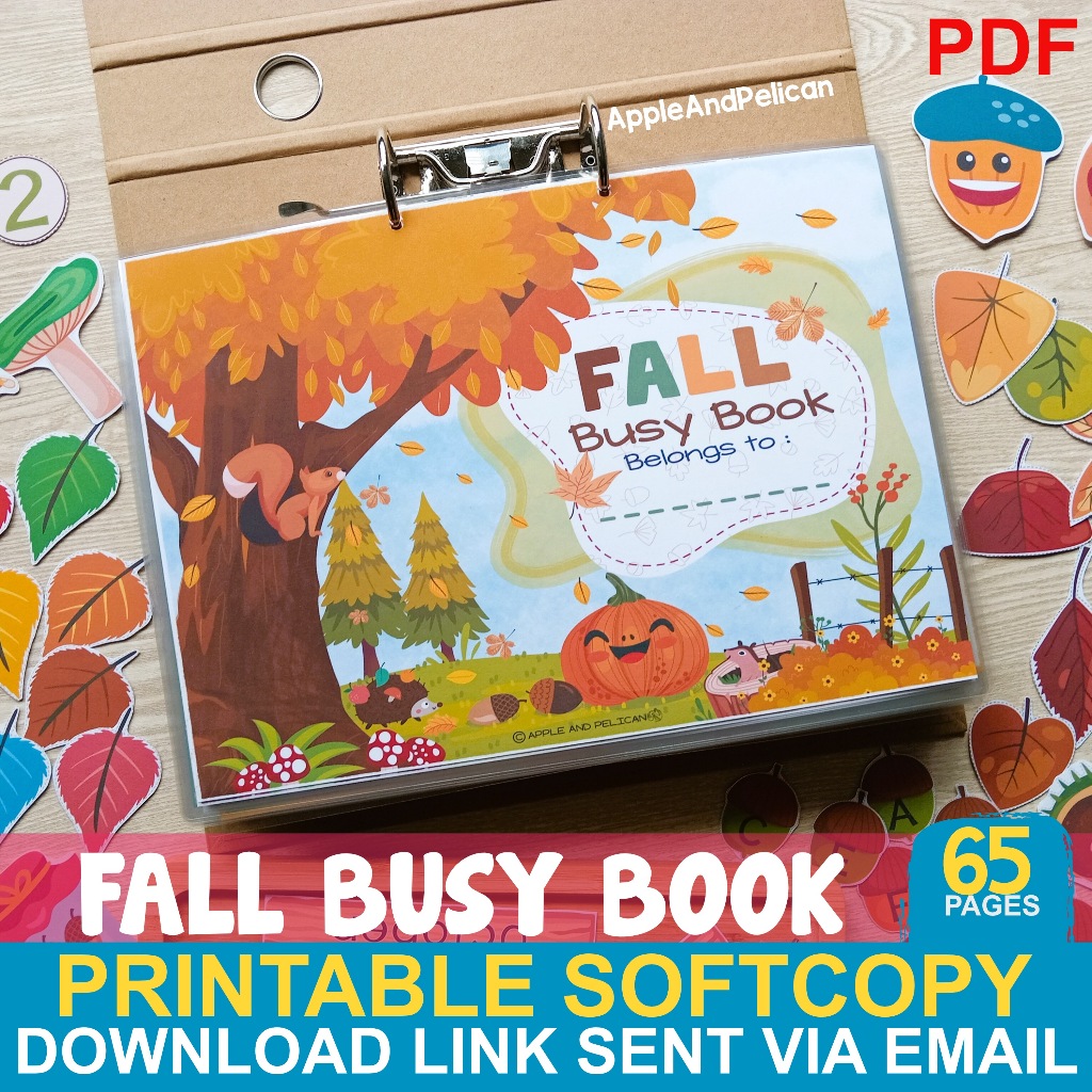 [SOFTCOPY] Fall Busy Book Autumn Busy Binder, Toddler Learning Binder ...