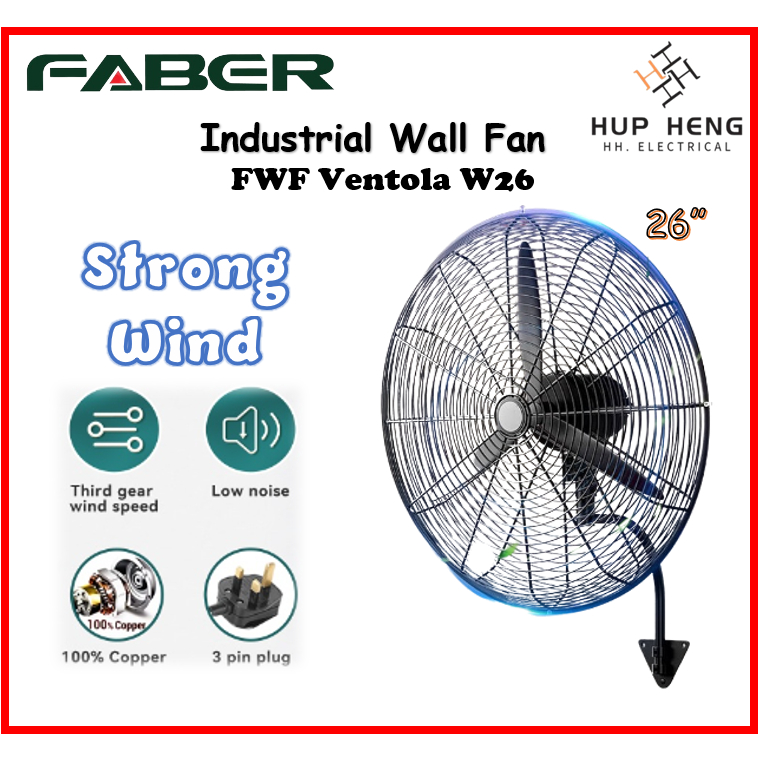Faber 26" Heavy Duty Industrial Fan Electric Wall Fan | Shopee Malaysia