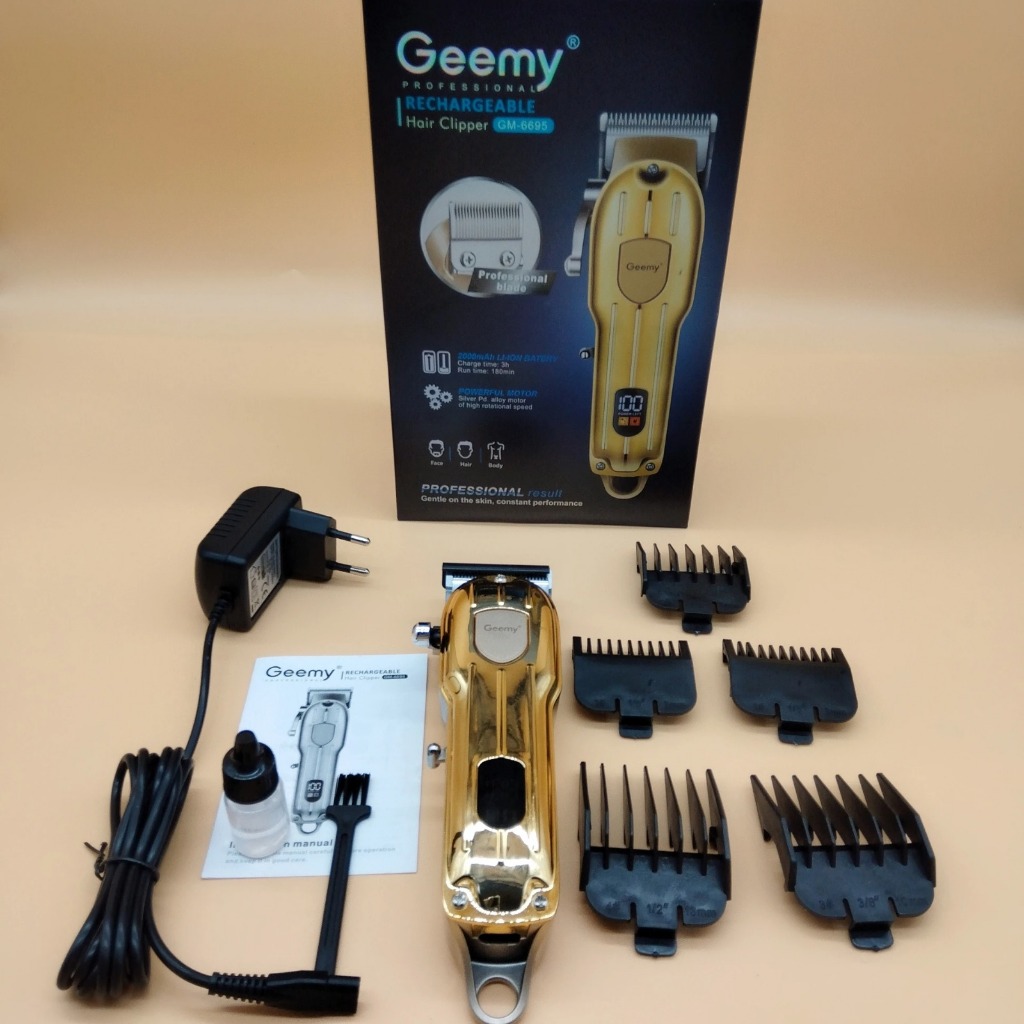 GEEMY GM6695 Professional Rechargeable Shaver Electric Hair Clipper For ...