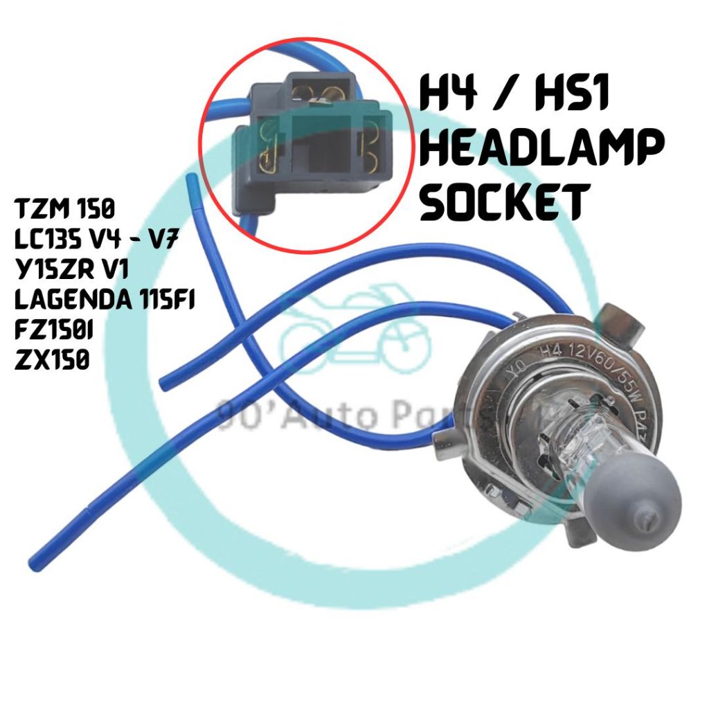HEAD LAMP SOCKET H4 HS1 HEADLAMP SOCKET LAMPU SOCKET H4 HS1 TZM 150 ...