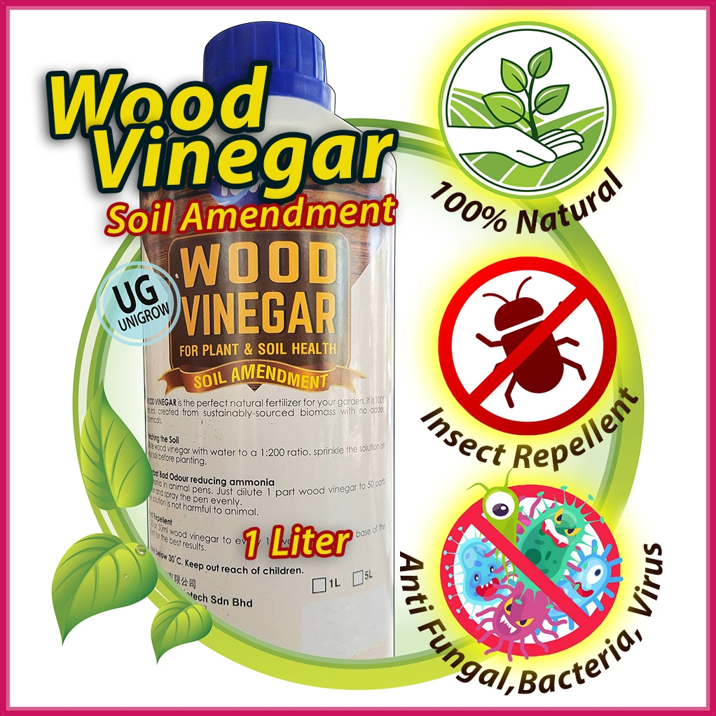 (1 Liter) Cuka Kayu Wood Vinegar 100% Natural Insect Repellent Anti ...